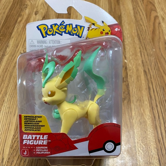 Pokemon | Toys | Pokemon Leafeon Battle Figure 2inch Jazwares New ...